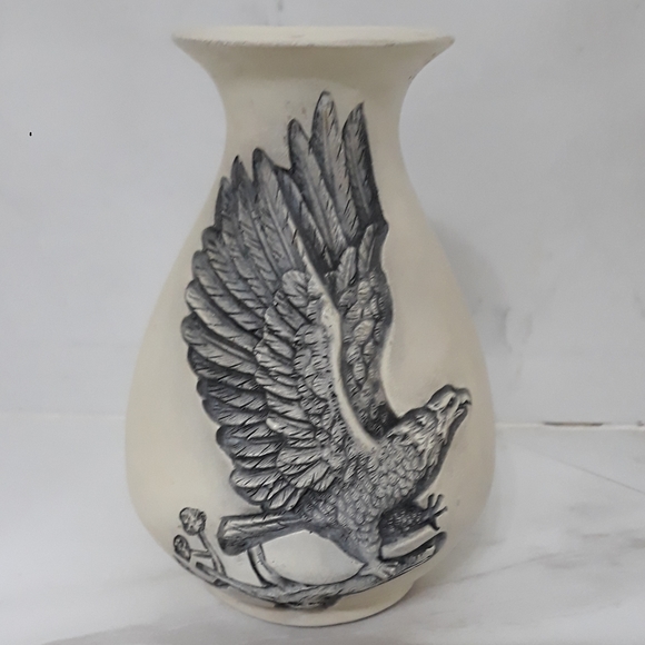 Unknown | Accents | Small Etched Eagle Resin Vase 5 Tall | Poshmark